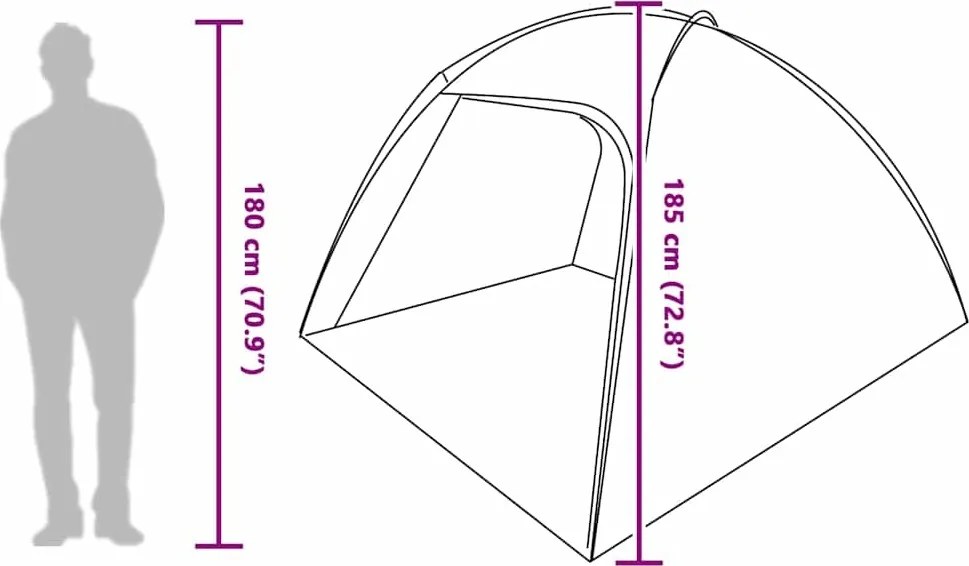 vidaXL Chata stan se střechou Modrá 370 x 230 x 185 cm taft [42000991]