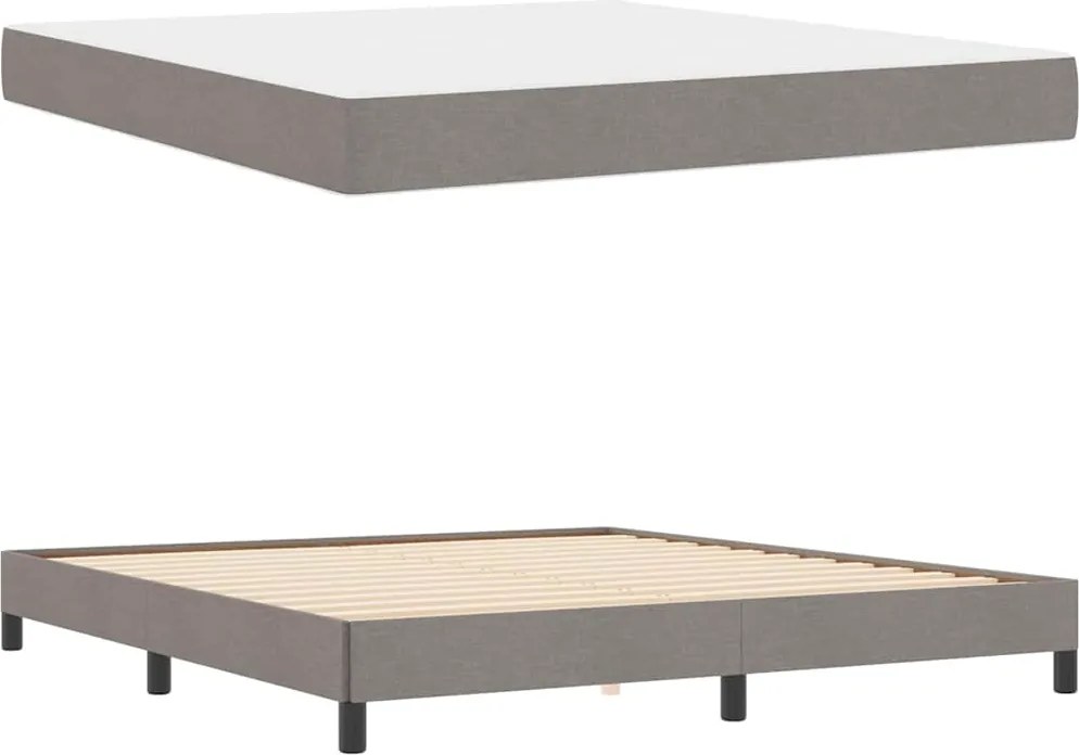 Postel s boxspringem Taupe 180 x 200 cm textil 3398511