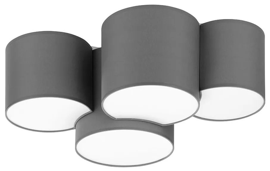 TK Lighting Stropní svítidlo MONA 4xE27/15W/230V šedá TK4393