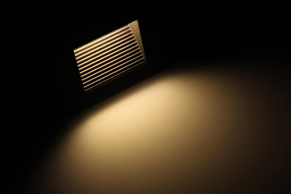 T-LED LED vestavné svítidlo PIR-LOPEN-G-IP65 šedé Denní bílá