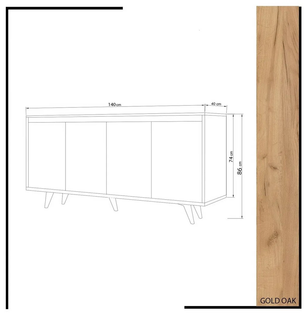 Skříňka Shans Oak and White