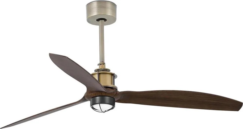 FARO 33398WT1N-LED Stm. vent. JUST FAN M 16W/230V pr. 128 cm hnědá/mosaz WT + DO