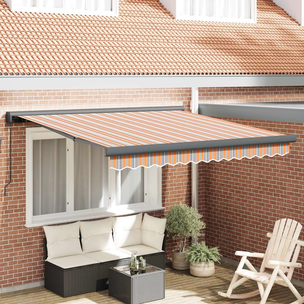 Stahovací markýza Vícebarevný 350 x 250 cm Plátno a hliník 3330299