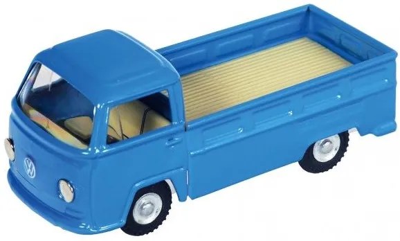 Dodávka VW T2 valník kov 12 cm modrý v krabičce Kovap