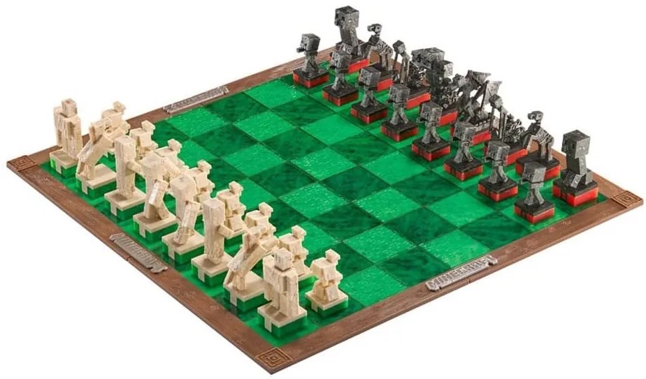 Společenská hra minecraft - overworld heroes vs. hostile mobs chess set - šachy