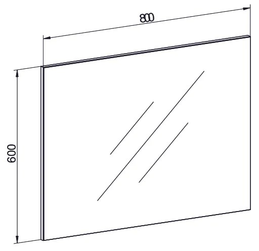 Mereo Mereo, Zrcadlo 60x80x2 cm, CN690
