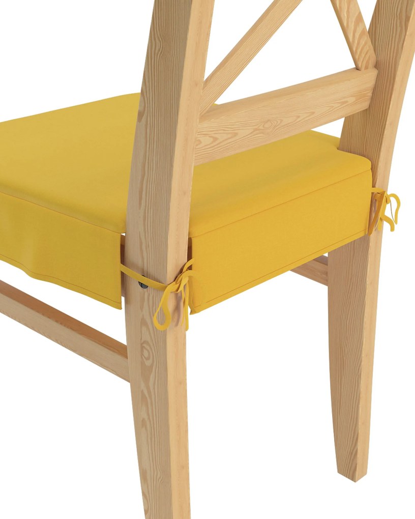 Sedák na židli IKEA Ingolf barva žlutá látka sametová