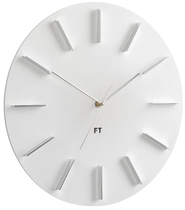 Designové nástěnné hodiny Future Time FT2010WH Round white 40cm