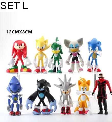 Různé sety figurek Ježek Sonic a přátelé Set: set L - 10 figurek
