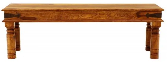 Indický nábytek - Lavice Jali 140x40 z indického masivu palisandr Natural