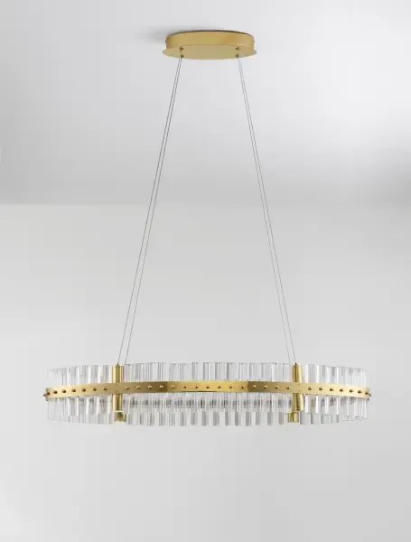 LED stmívatelný platinum zlaté designové svítidlo Kezo 130
