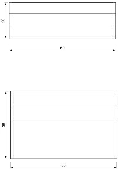 Nástěnný věšák na ručníky 37x60 cm bílá
