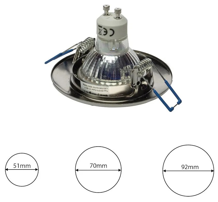 Podhledové svítidlo Round4, 1x chromové kovové stínítko, ch