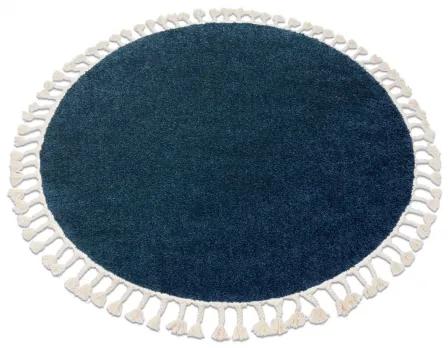 Kulatý koberec BERBER 9000 tmavě modrý Rozměr: průměr 120 cm