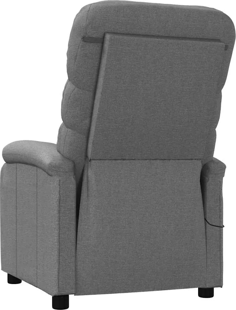 Masážní křeslo tmavě šedé textil 321227