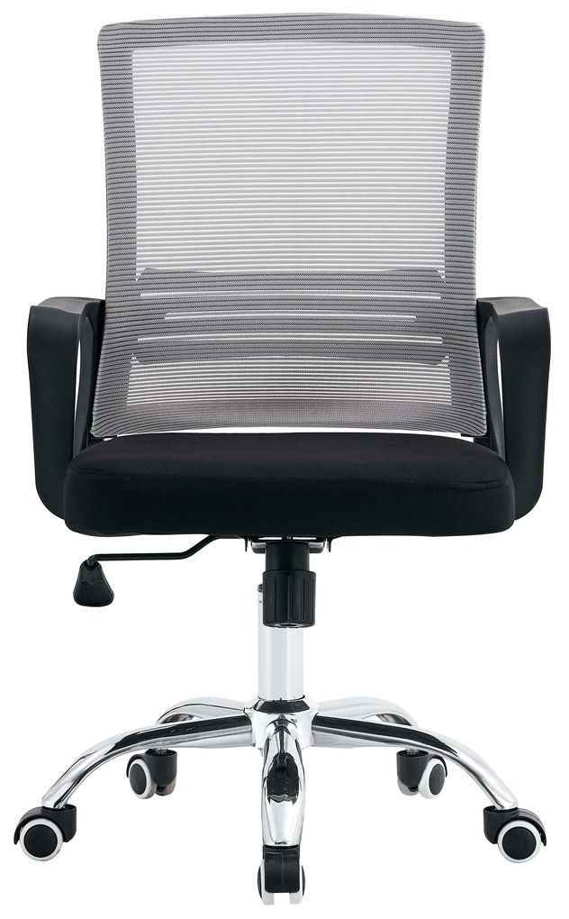 Kancelářská židle APOLO 2 new, síťovina šedo-hnědá taupe, látka černá, plast černý, kov chrom