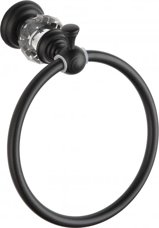 Mexen příslušenství, ESTELA držák na ručníky Ring, černý, 7011532-70