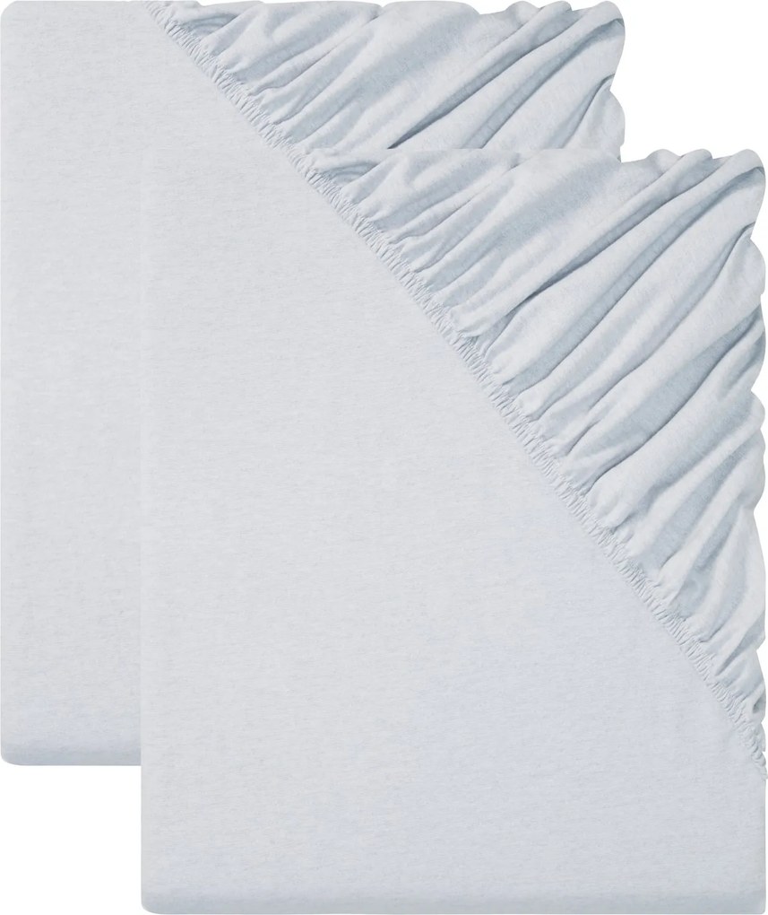Livarno Home Sada napínacích prostěradel z jemného flanelu, 90–100 x 200 cm, šedá, 2dílná
