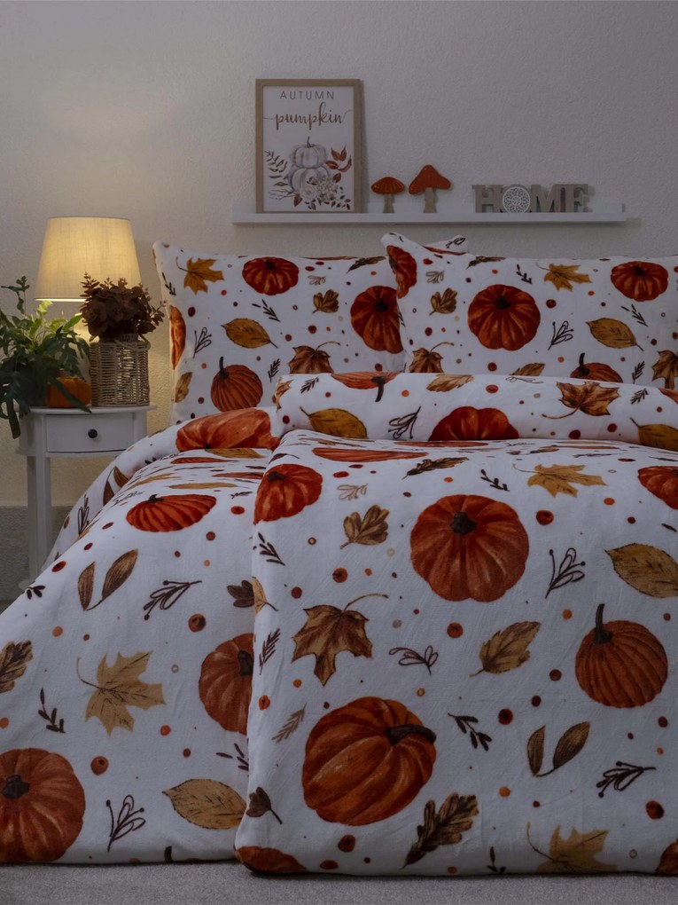 MK Lůžkoviny Francouzské mikroplyšové povlečení Exclusive - Podzimní nálada 220 × 200 cm, 2ks 70 x 90 cm