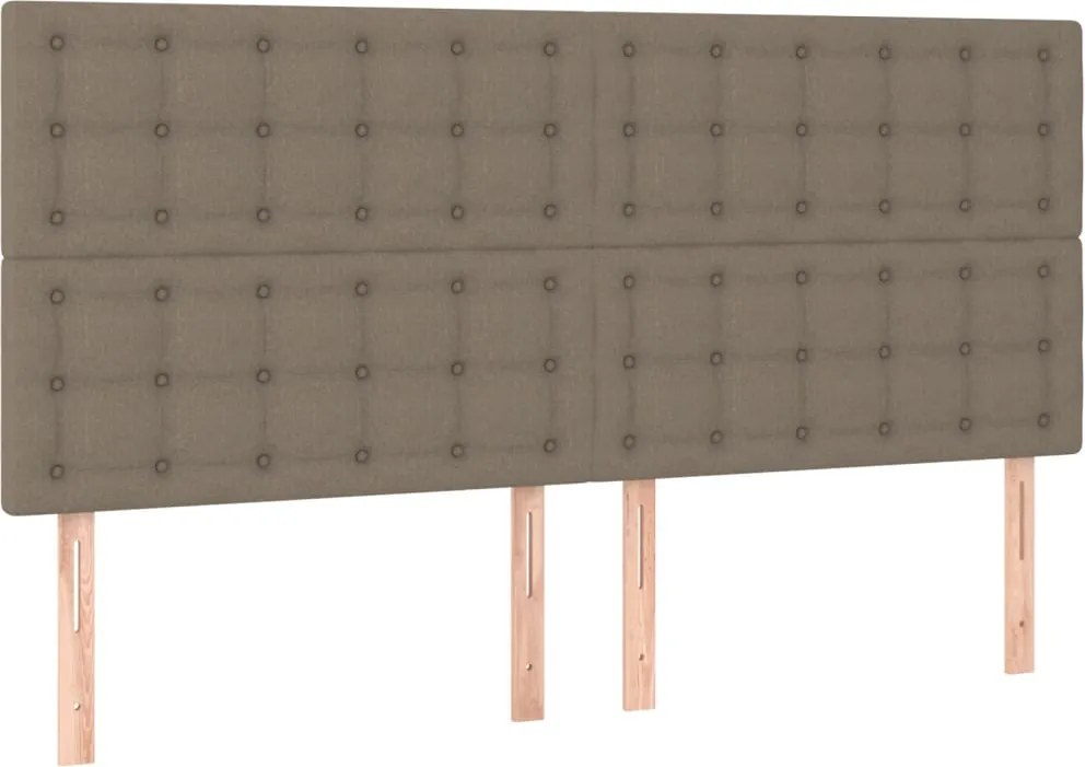 Box spring postel s matrací a LED taupe 160x200 cm textil 3135769