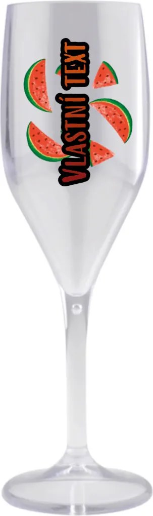 Personalizovaná nerozbitná prosecco sklenice s letním ovocem