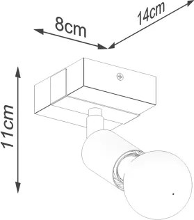 Nástěnné svítidlo SOLLUX ZUCA černé E27 1x15W bez žárovky SL.1295