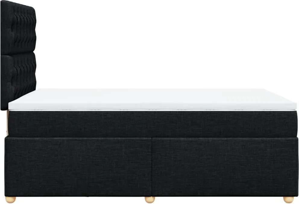 Box spring postel s matrací černá 120x200 cm textil 3293556