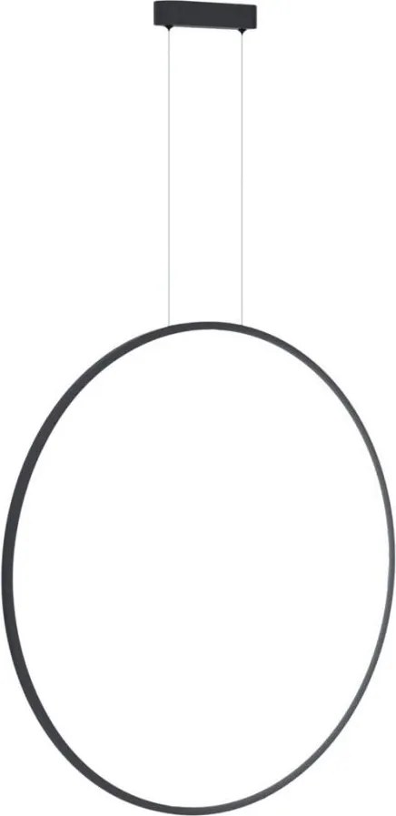 LED Lustr na lanku SATURNO LED/46W/230V pr. 80 cm IP44 černá