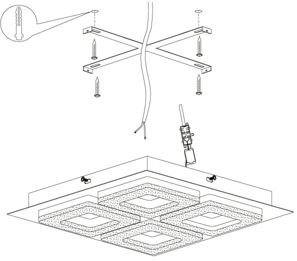Eglo 99326 - LED Stropní svítidlo FRADELO 4xLED/4W/230V