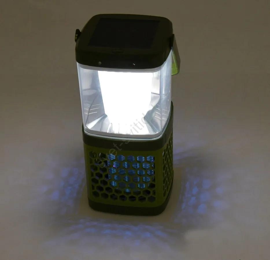 Compass LED Přenosná nabíjecí lampa s lapačem hmyzu LED/3W/1800mAh zelená CP0057