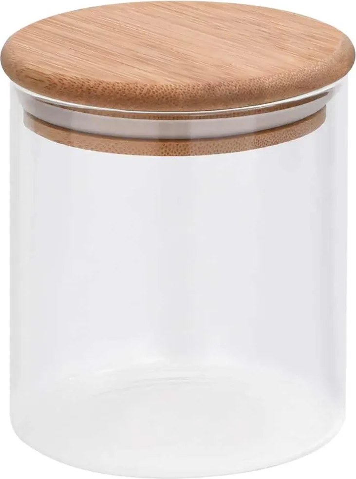 Skleněné dózy s bambusovým víčkem 6 ks 600 ml 150694