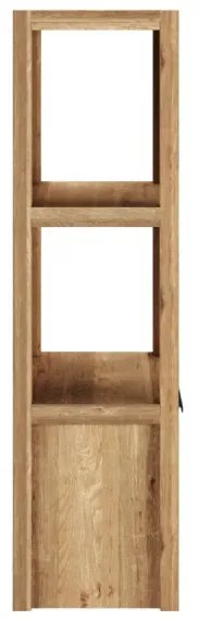 furniture-nabytek.cz - Masivní závěsná police Sidora z divokého dubu, olejovaná, hnědá – 31×25×90 cm