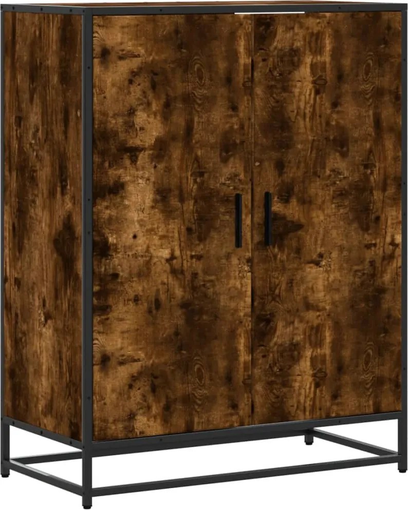 Botník kouřový dub 75 x 38 x 97,5 cm kompozitní dřevo a kov 3300867