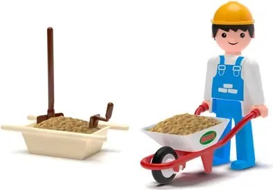 EFKO Igráček Zedník / Kloubová figurka s doplňky / 7,5 cm