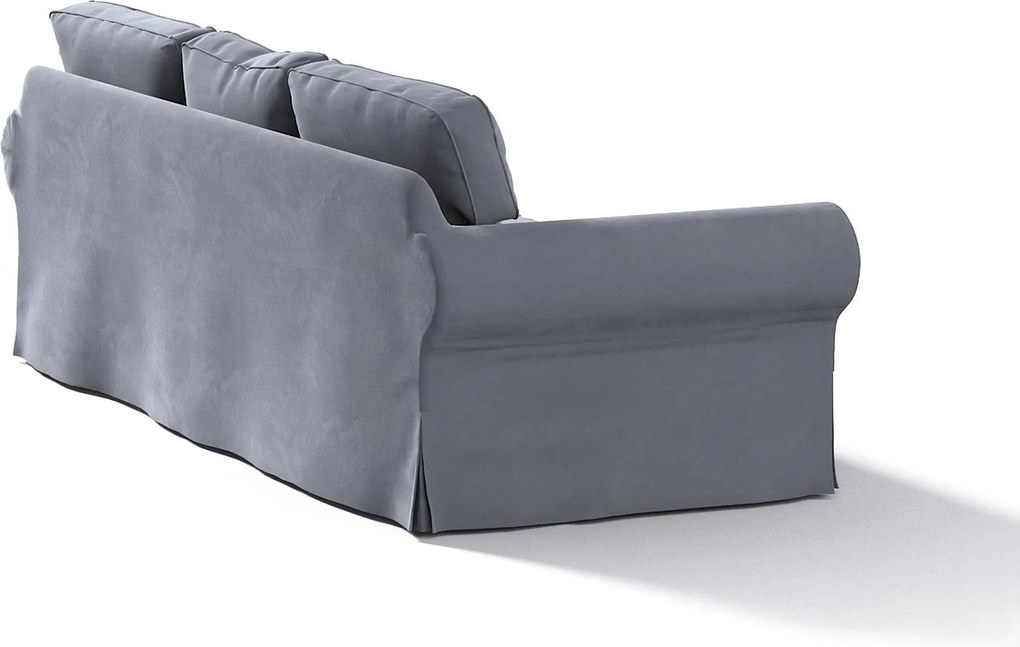 Potah na pohovku IKEA Ektorp 3-místná rozkládací, NOVÝ MODEL 2013 barva šedá látka lesklé, sametová