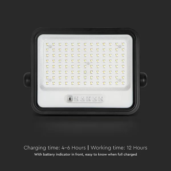 LED Stm. solární reflektor LED/200W/3,2V IP65 10000 mAh černá + dálkové ovládání
