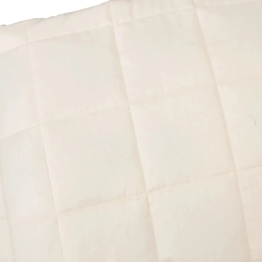Zátěžová deka světle krémová 200 x 230 cm 9 kg textil 3154822