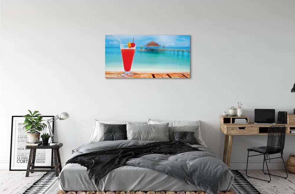 Obrazy na plátně Koktejl u moře 125x50 cm