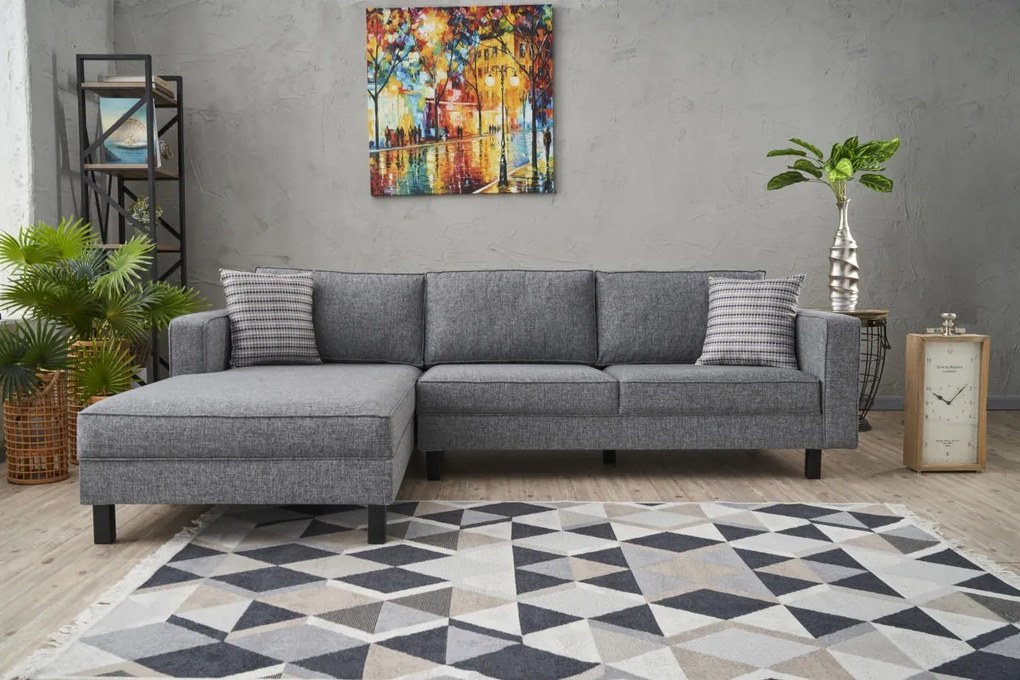 Hanah Home Pohovka KALE šedá levý roh 825BLC2715