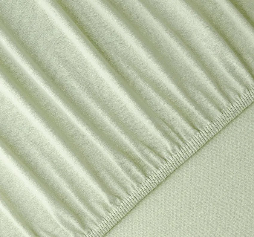Florella Prostěradlo Solit Jersey Pastell Gruen, 180-190x200 cm
