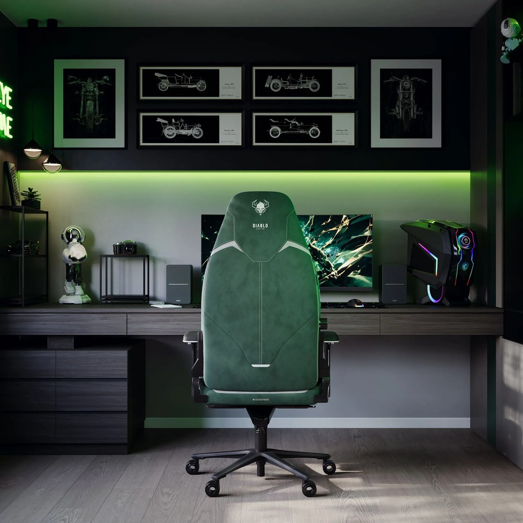 Herní židle zelená Normal Size: Diablo X-Eye Prime Forest Green