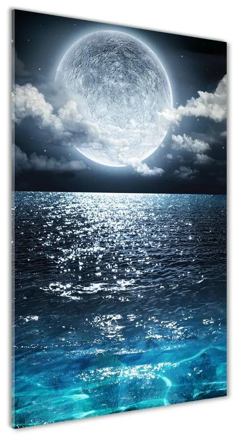 Wallmuralia Vertikální Fotoobraz na skle Měsíc v úplňku 50x100