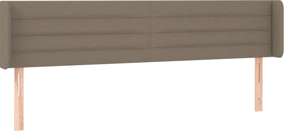 Čelo postele s LED taupe 203 x 16 x 78/88 cm textil 3123402