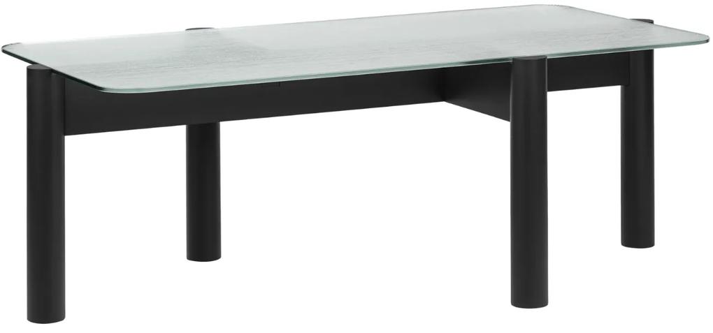 OnaDnes -20% noo.ma Skleněný konferenční stolek Kob s černou podnoží 116 x 61 cm