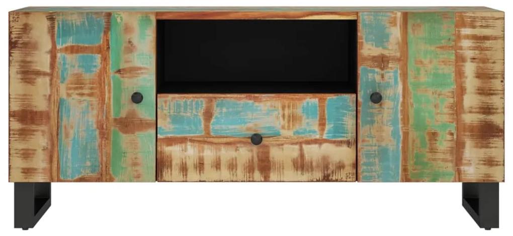 TV skříňka 105x33,5x46 cm masivní recyklované dřevo a kompozit