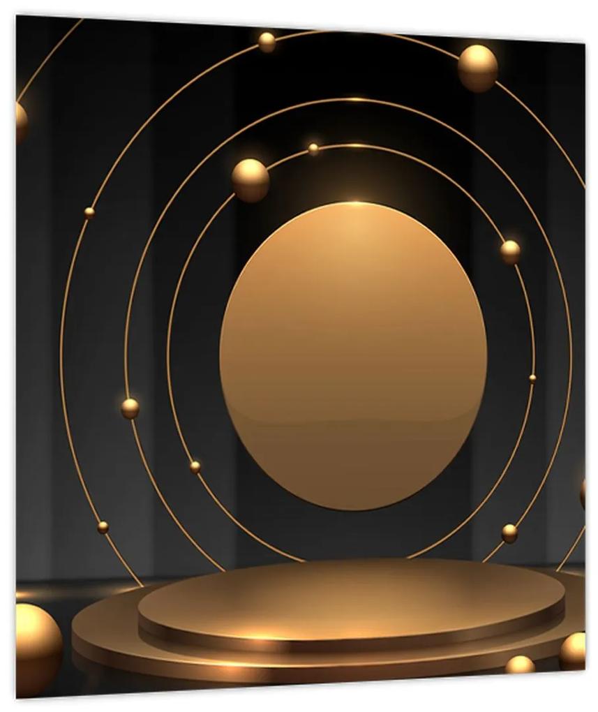 Obraz - Zlaté kruhy (30x30 cm)