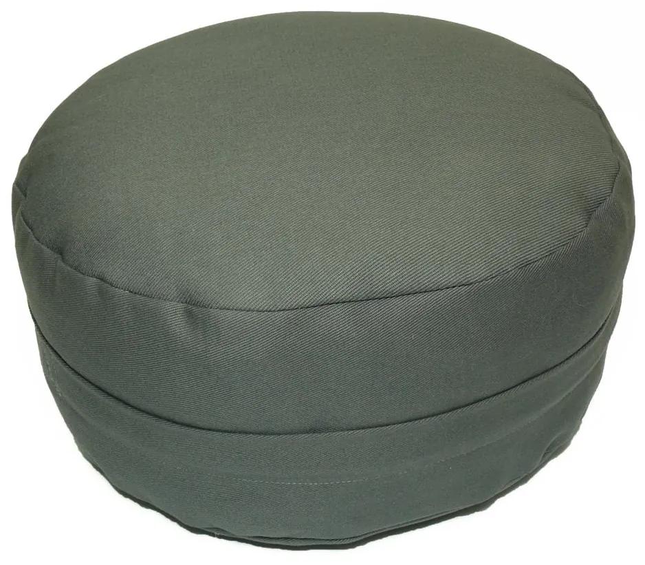 S radostí - vlastní výroba Pohankový sedák jednobarevný - šedý Velikost: ∅30 x v18 cm