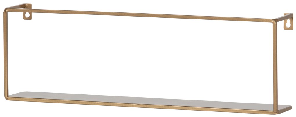 WOOOD Nástěnná police MEERT zlatá 50 cm 370109-BAA