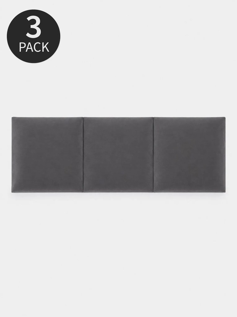 Sinsay - Čtvercové čalouněné panely 3 pack - šedá