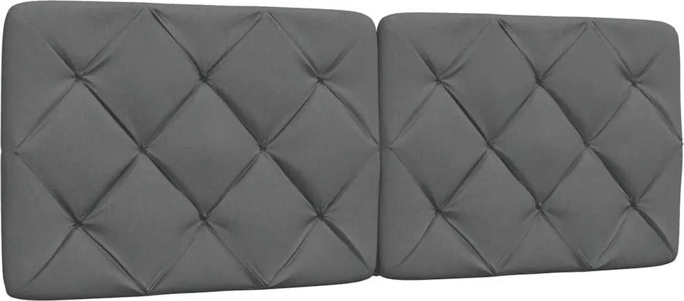 Rám postele s LED bez matrace Tmavě šedá 140x190 cm Látka 3310665